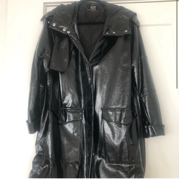 Zara | Jackets & Coats | Zara Trf Patent Leather Trenchraincoat | Poshmark